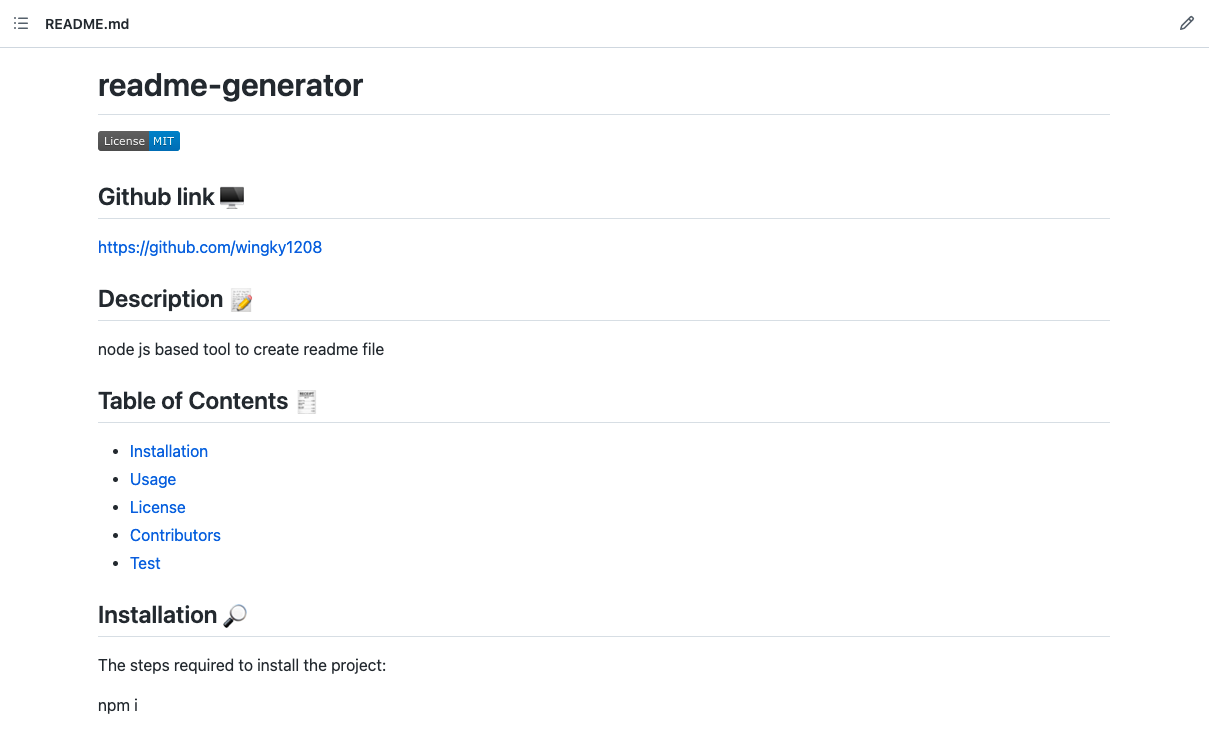 GitHub - Wingky1208/README-Generator