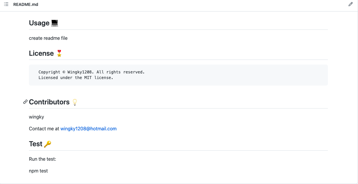 GitHub - Wingky1208/README-Generator