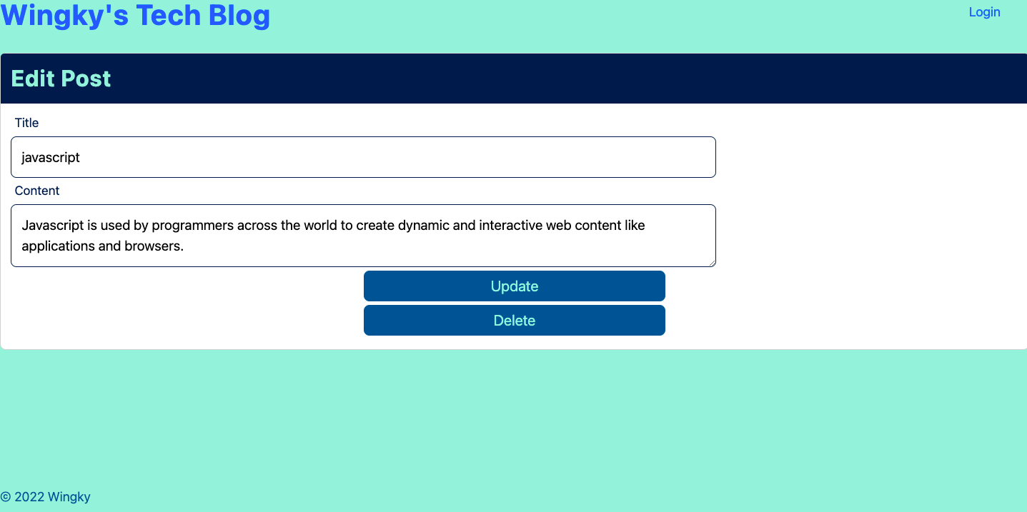 Github Wingky1208tech Blog A Cms Style Blog Application With The Mvc Paradigm In Its