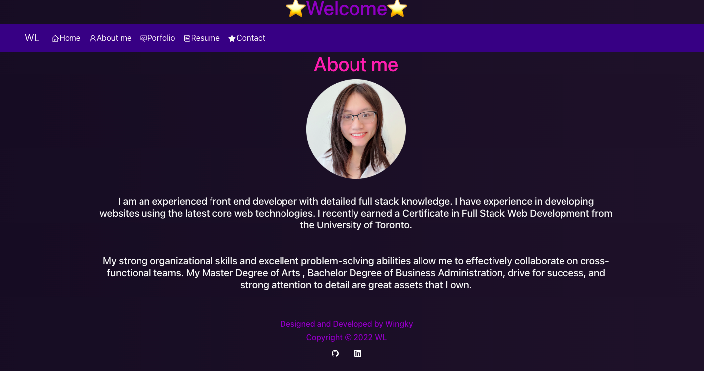 GitHub - Wingky1208/WL-portfolio: a portfolio made by HTML, CSS, JAVA SCRIPT and REACT