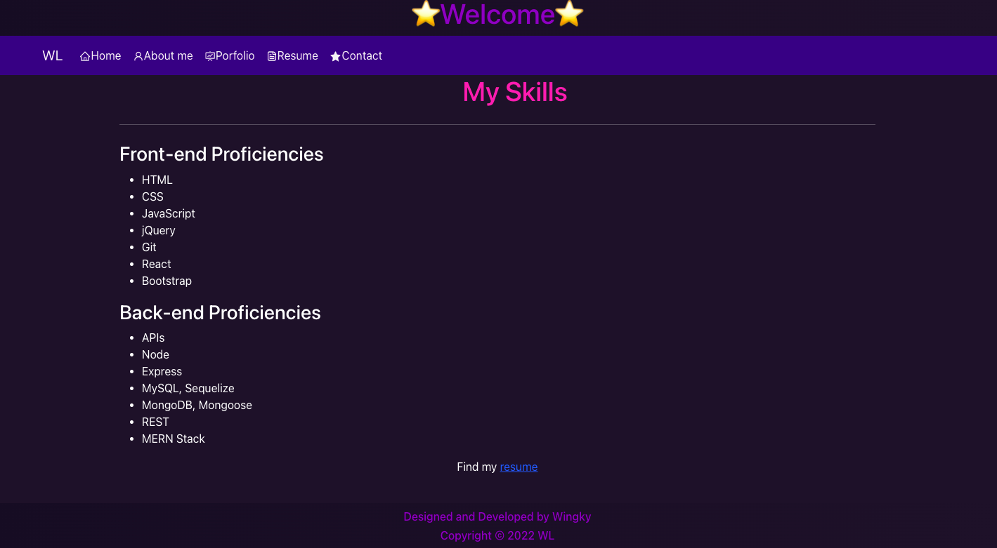 GitHub - Wingky1208/WL-portfolio: a portfolio made by HTML, CSS, JAVA SCRIPT and REACT