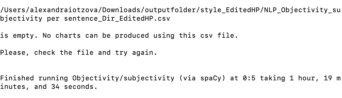 Dir_EditedHP.csv is empty. No charts can be produced using this csv file. Please, check the file ...