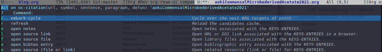 How To Create A Org Note For A Selected Entry · Issue 317 · Emacs