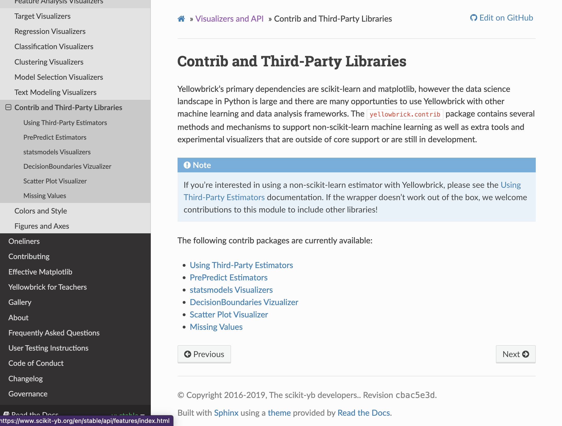 PrePredict Estimator not appearing in latest documentation sidebar ...