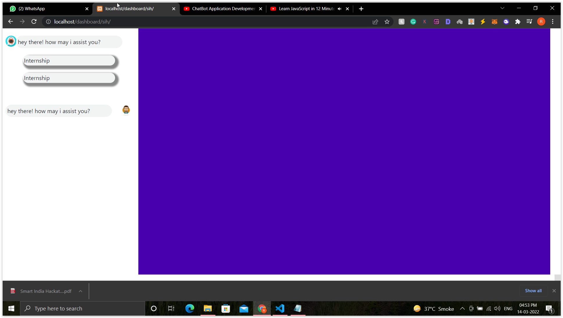 GitHub - ReezTuscano/Chatbot-with-ui-integration