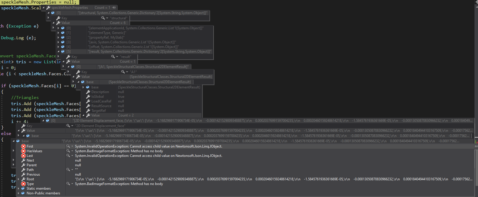Sneaky JObject causing SpeckleObject.GetMd5FromObject() to throw ...