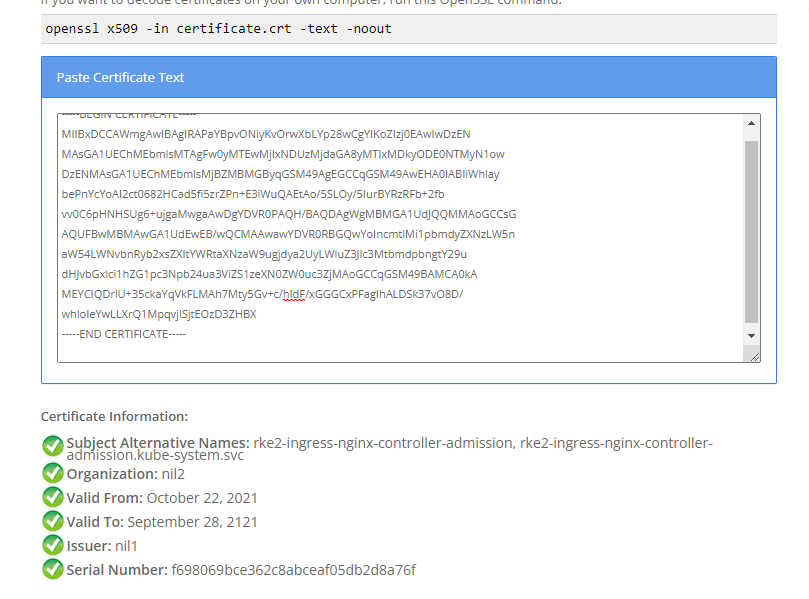 x509: certificate is valid for localhost, rancher.cattle-system, xxx.xx, not rke2-ingress-nginx ...