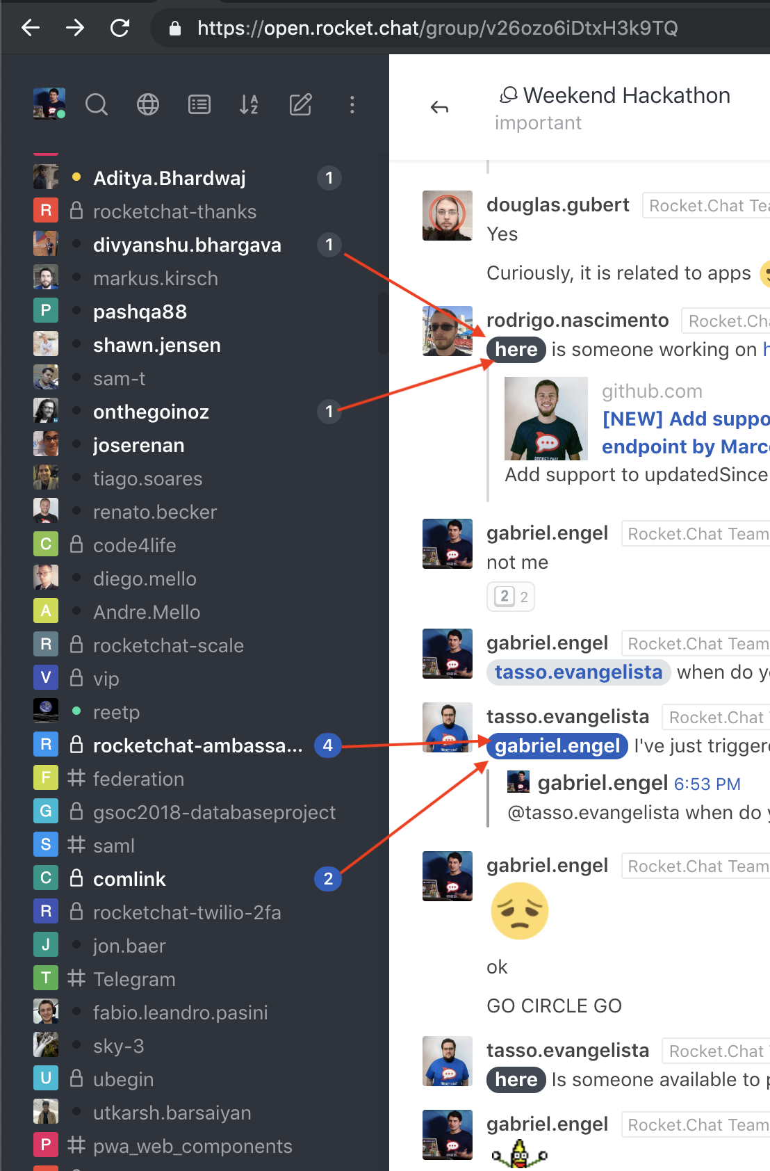 Remove From Beginning Of Mentions And Fix Colors Issue 14024 RocketChat Rocket Chat GitHub