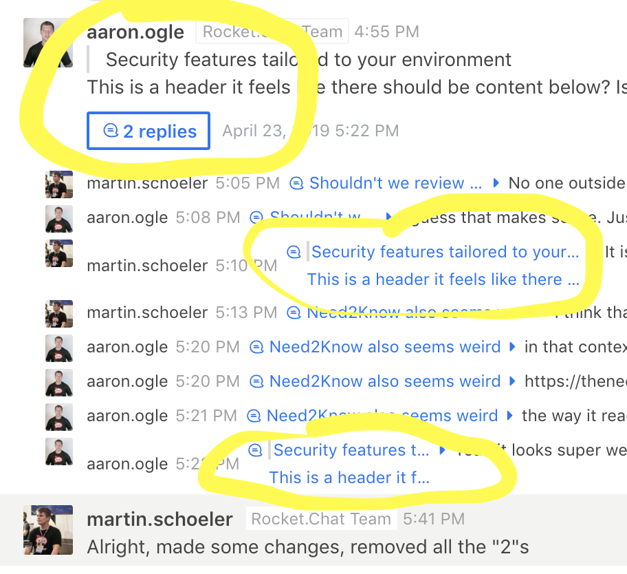 Thread Reply Title Breaks When Original Message Contains Quote · Issue 14233 · Rocketchat