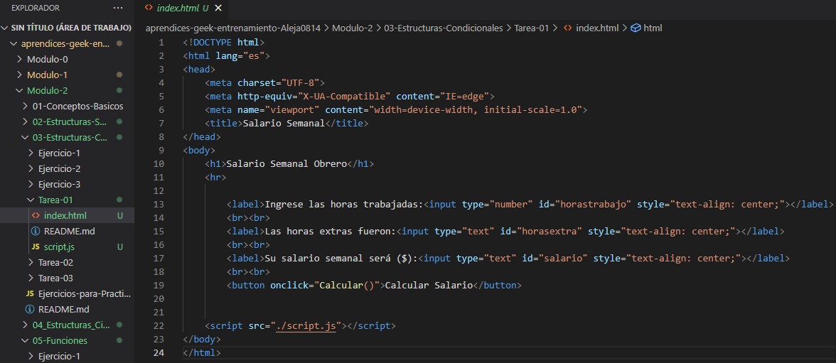 Entrega-Modulo-2-03-Estructuras-Condicionales-Tarea-01-Ejercicio-1 · Issue #1 · Aleja0814 ...