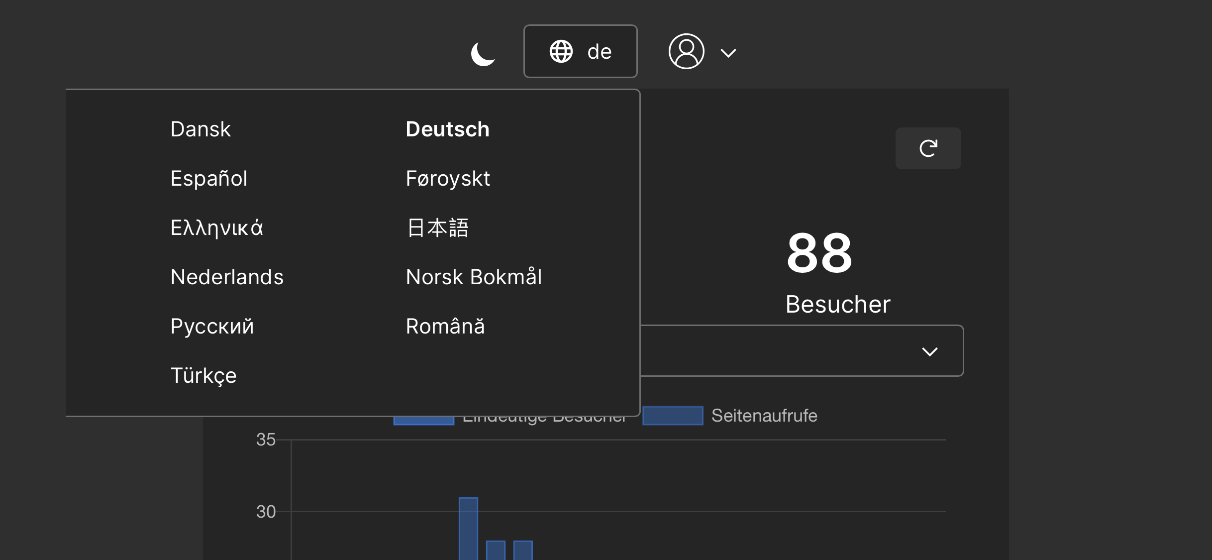 Bug/usability language selection on smaller screen · Issue #265 · umami-software/umami · GitHub