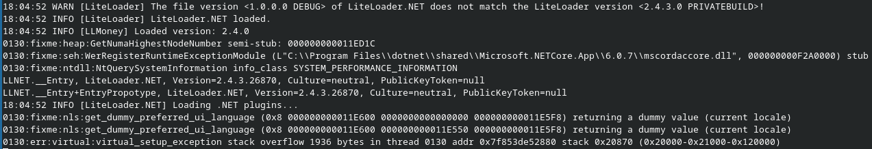 Wine下无法正常加载.NET运行时 · Issue #38 · LiteLDev/LiteLoader.NET · GitHub