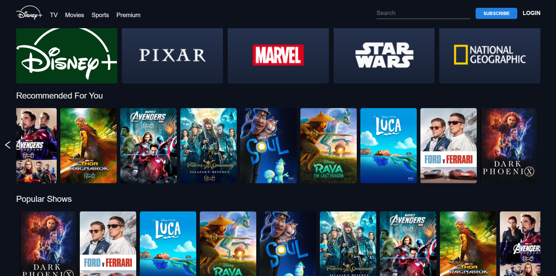GitHub - GOURAVBANIK/Disney-plus-Home-Page-Clone: Demonstrated front-end development by cloning ...