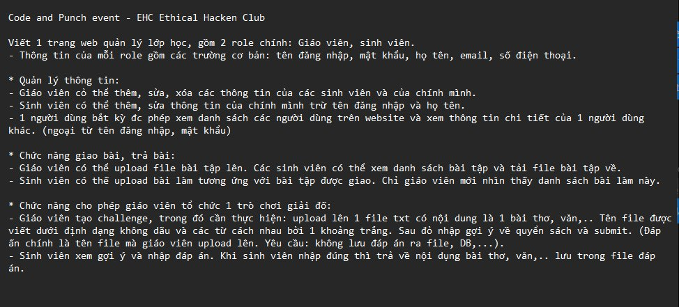 GitHub - M1nh-Duk/CodeAndPunch: An annual event of EHC