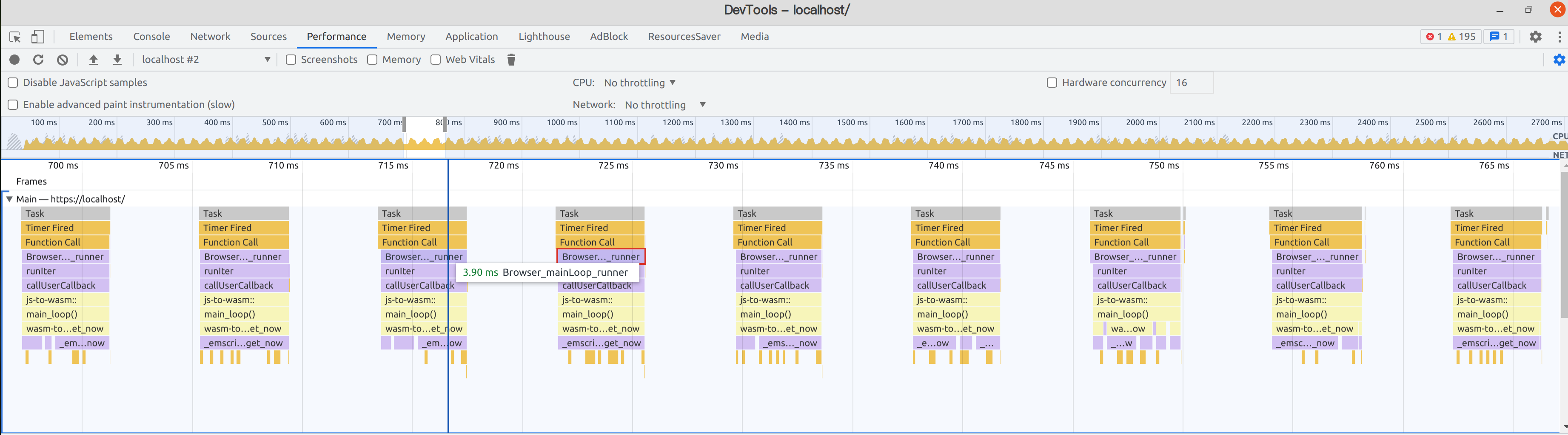 Maximum Speed Of Emscriptensetmainloop With Settimeout Mode · Issue 18021 · Emscripten