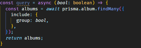 Passing non-literal boolean type to include/select does not correctly update the output type ...