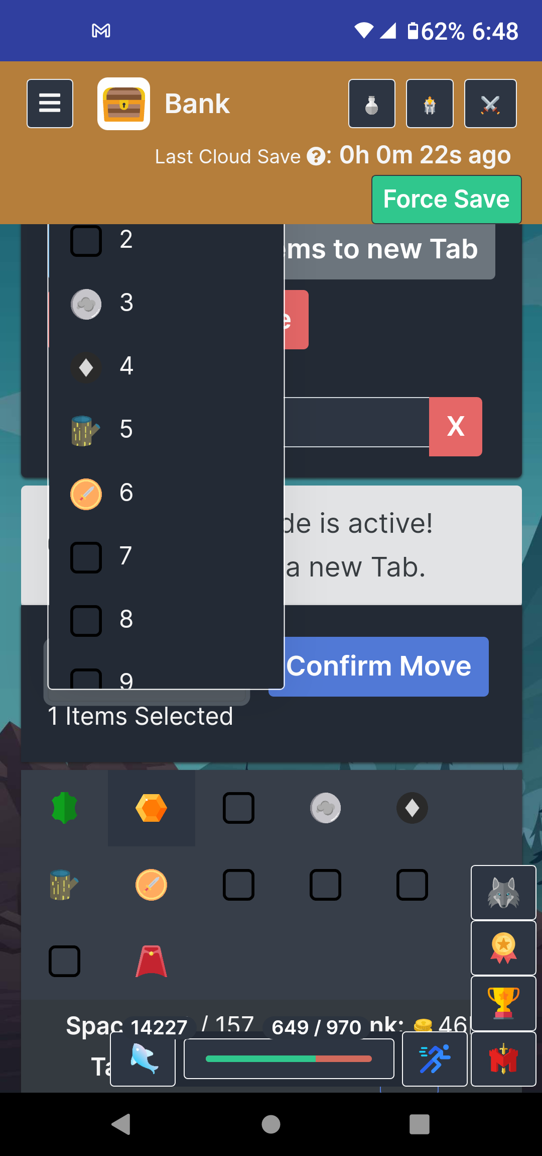 [Bug]: unable to move items between bank tabs · Issue #2209 · MelvorIdle/melvoridle.github.io ...