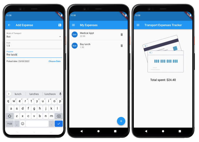 GitHub - carolyn2004/Transport-Expense-Tracker: Sample academic mobile ...