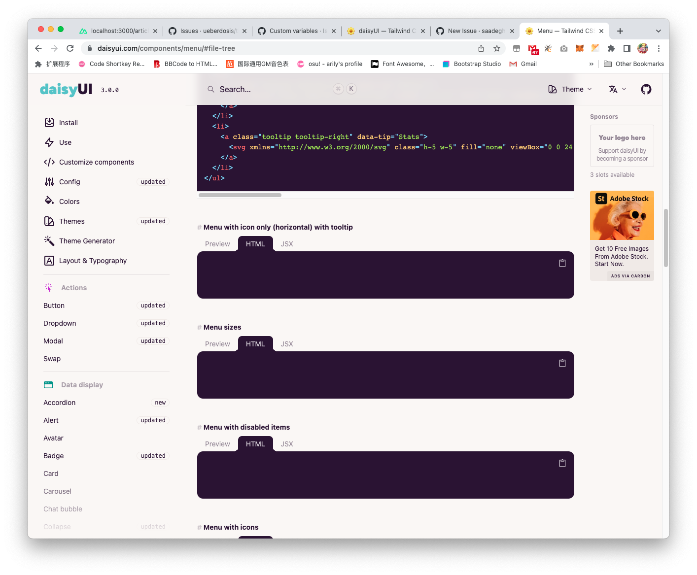 Docs Html And Jsx Examples In Some Pages Are Empty · Issue 1860 · Saadeghidaisyui · Github