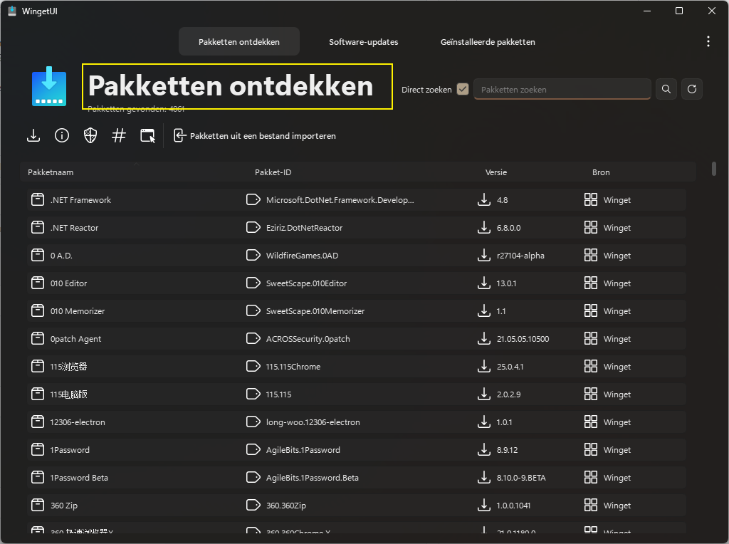 Heading Size Installed Packages In Dutch · Issue 2865 · Microsoftwinget Cli · Github