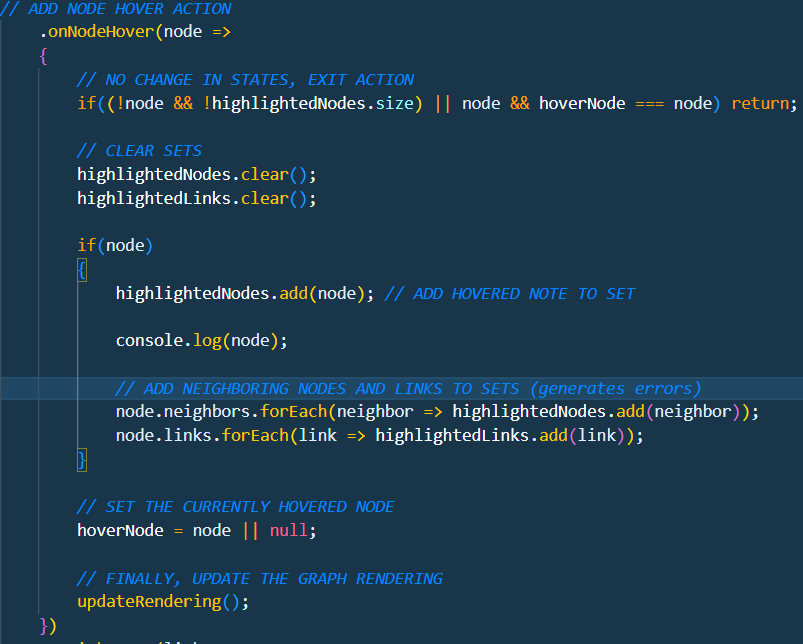 Getting node neighbors when using JSON Input format · Issue #612 · vasturiano/3d-force-graph ...