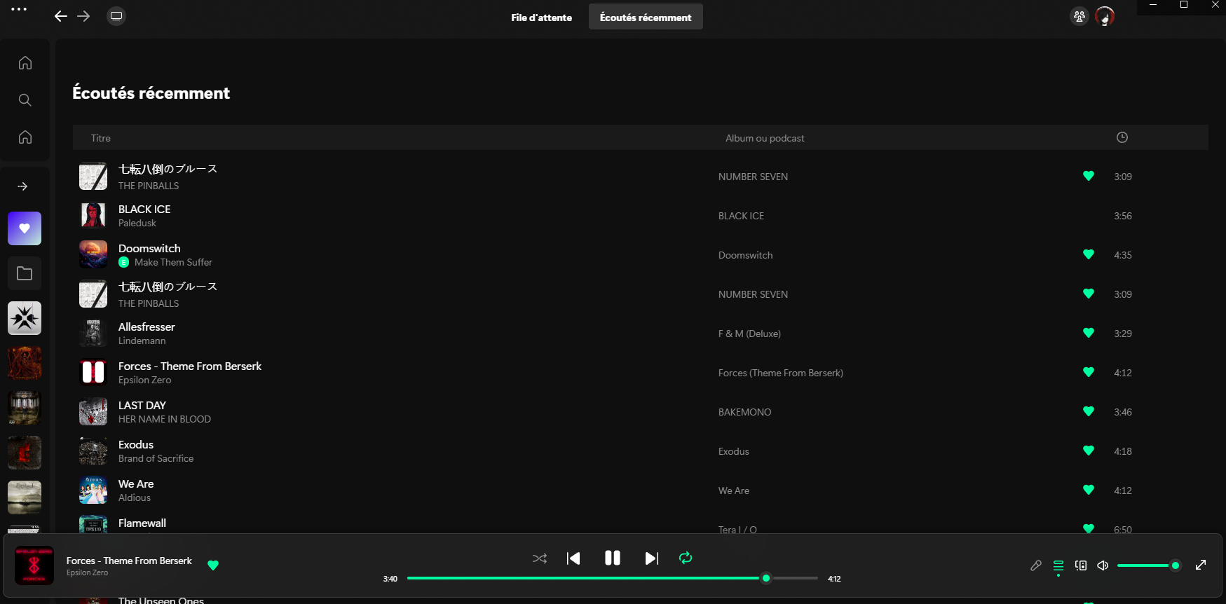 The "Recently listened" tab isn't themed · Issue #287 · nimsandu/spicetify-bloom · GitHub