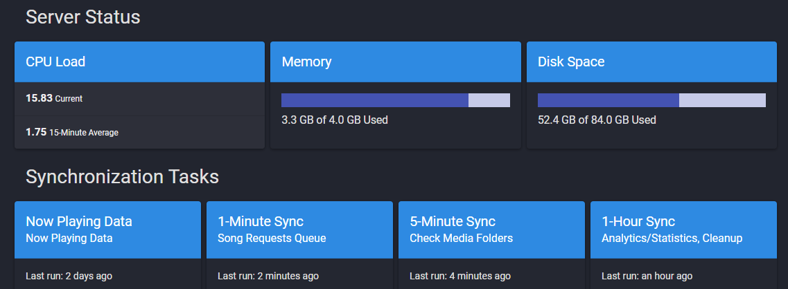 Abnormal CPU usage after update · Issue #4005 · AzuraCast/AzuraCast · GitHub