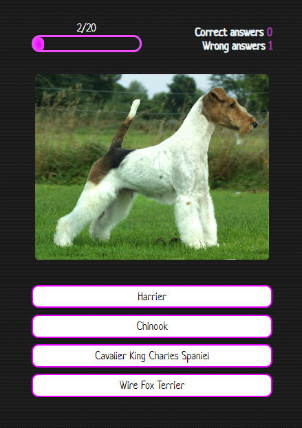 GitHub - Kwixie/Dog-Breeds-Quiz: This is my first coding project, a ...