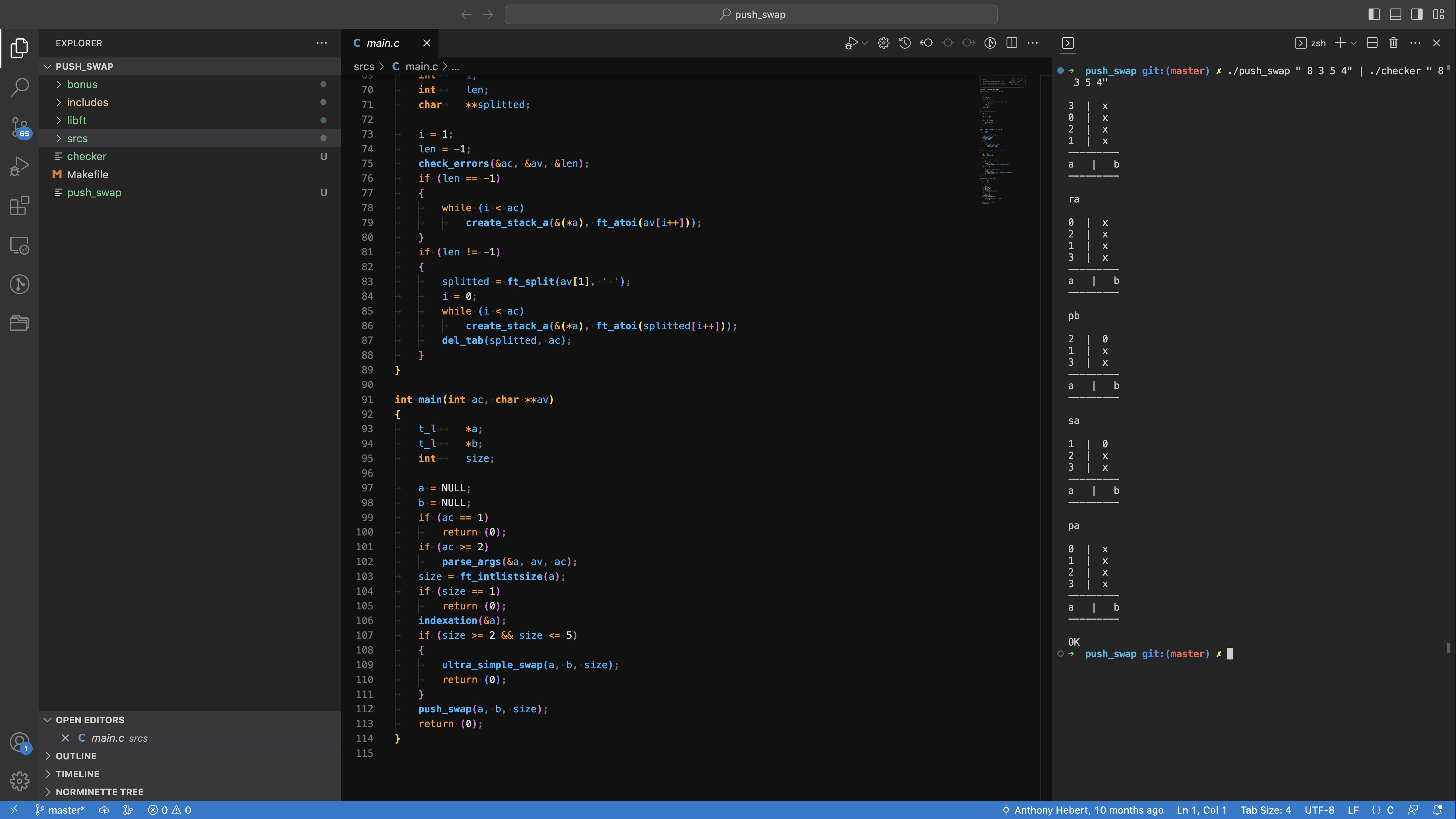 GitHub - TheOdd23/Push-Swap: Number Sorting Algorithm