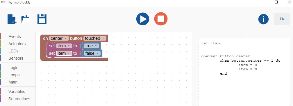 true and false not correct · Issue #28 · Mobsya/thymio-blockly ...