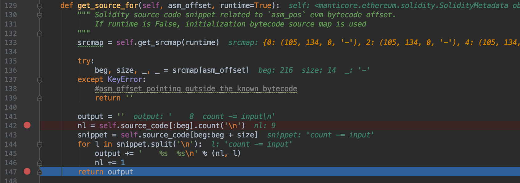 Wrong line number on some reports · Issue #1102 · trailofbits/manticore ...