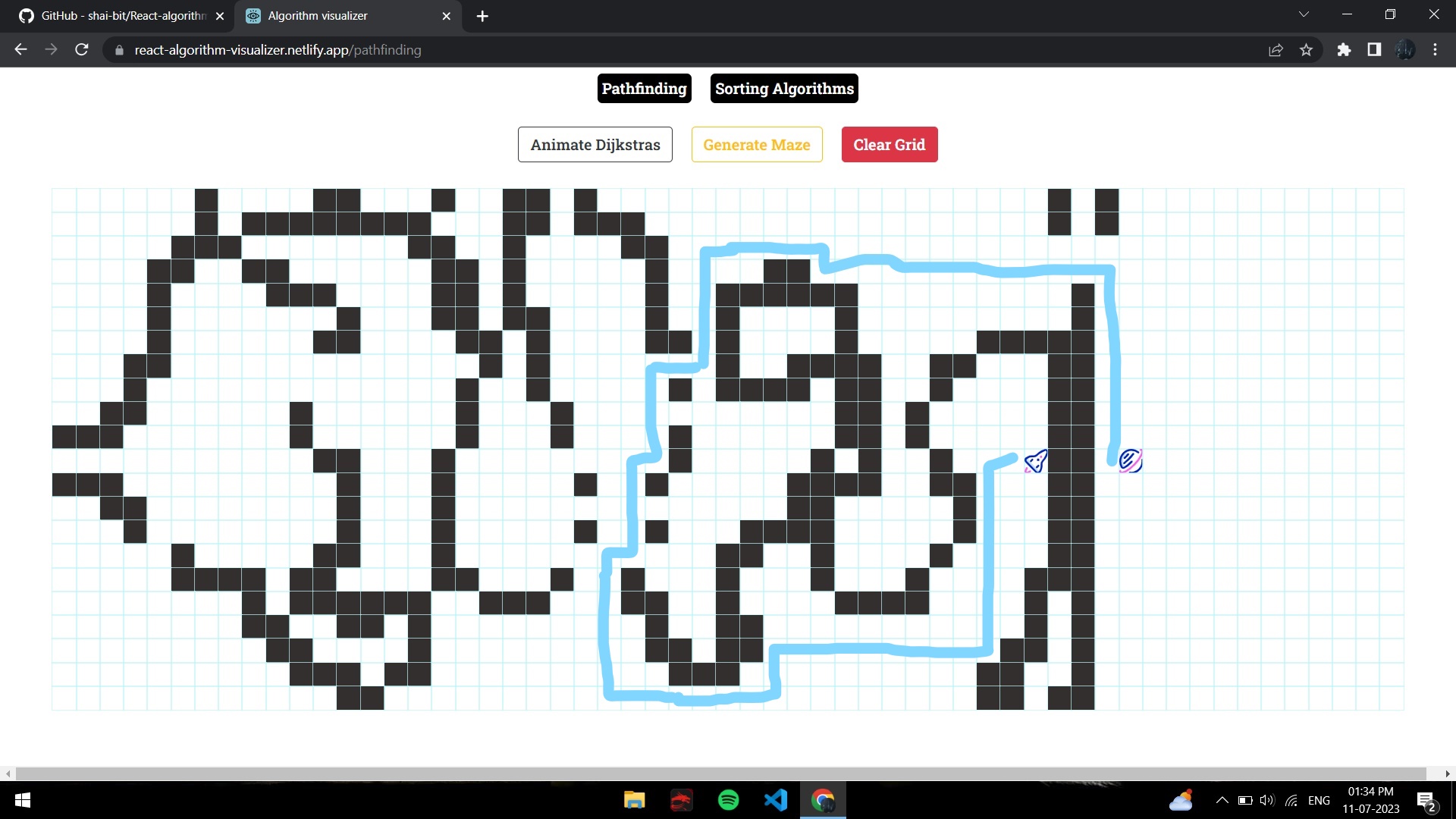 Issue Algo Fails To Find The Path · Issue 1 · Shai Bitreact Algorithm Visualizer · Github