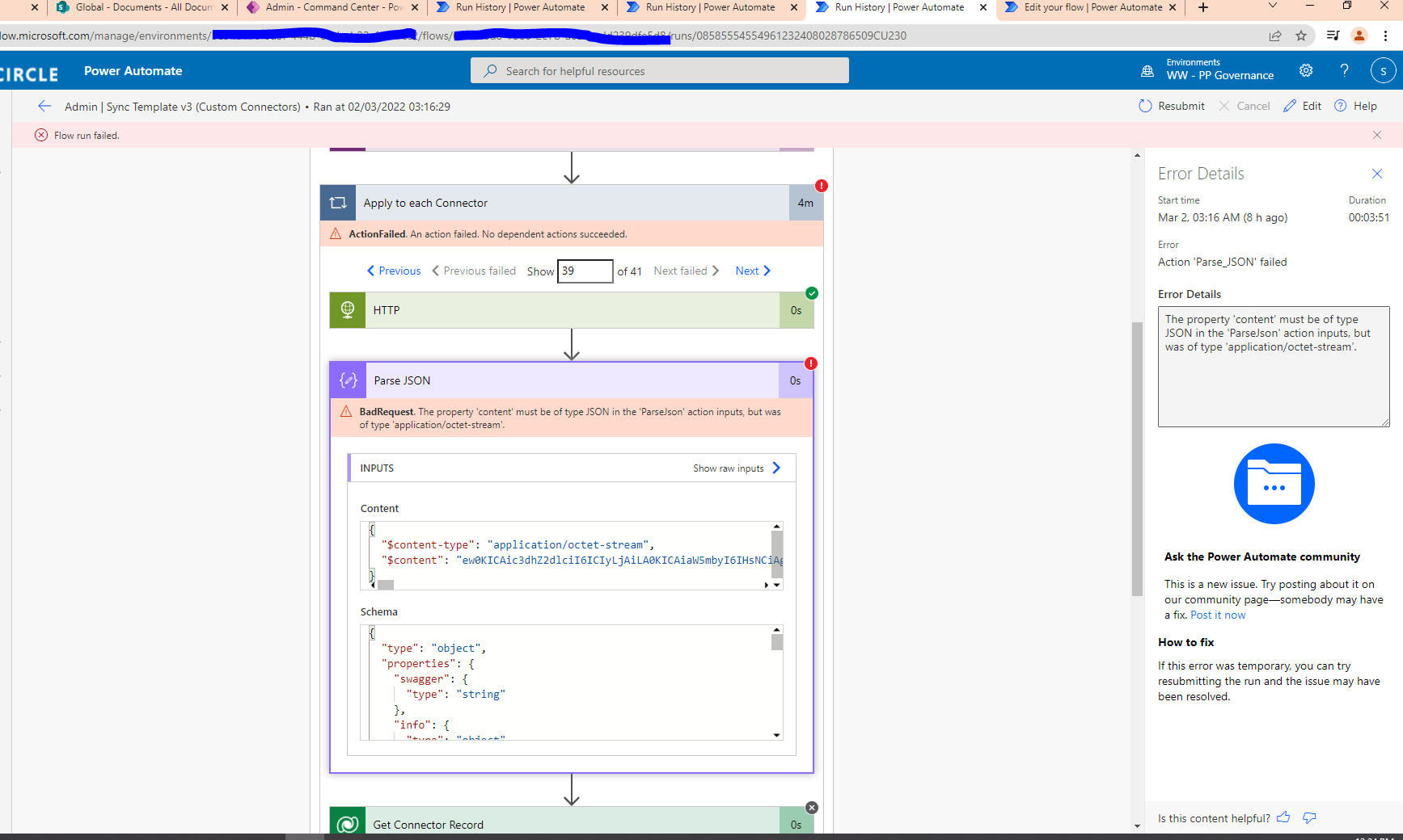 [CoE Starter Kit - BUG] Custom Connectors sync flow fails to parse - HTTP brought back ...