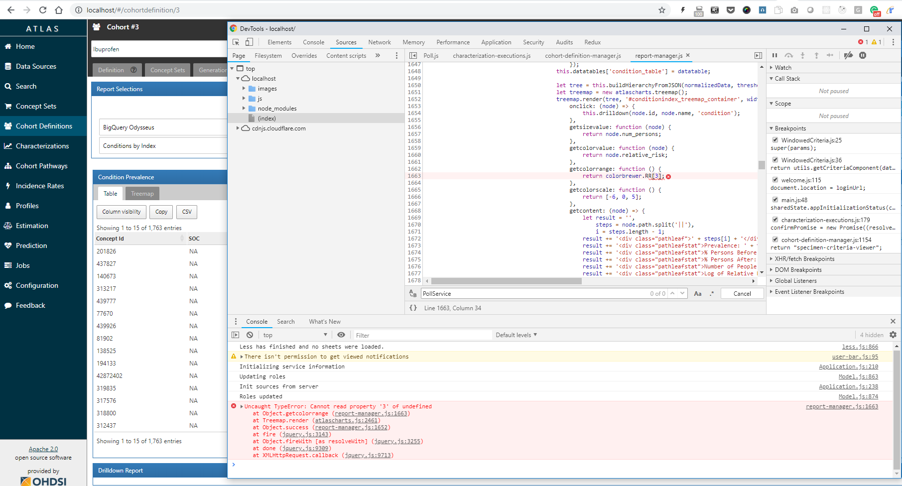 "Conditions by index" report of Heracles fails to render · Issue #1254 · OHDSI/Atlas · GitHub