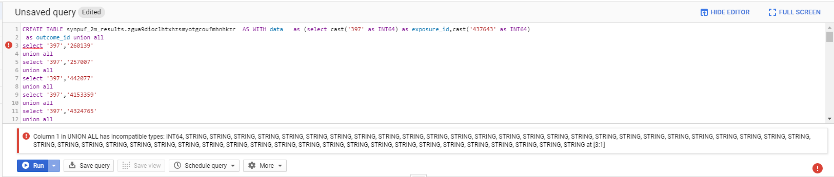 Databaseconnector Inserttable Ends Up In Exception For Bigquery · Issue 97 · Ohdsi