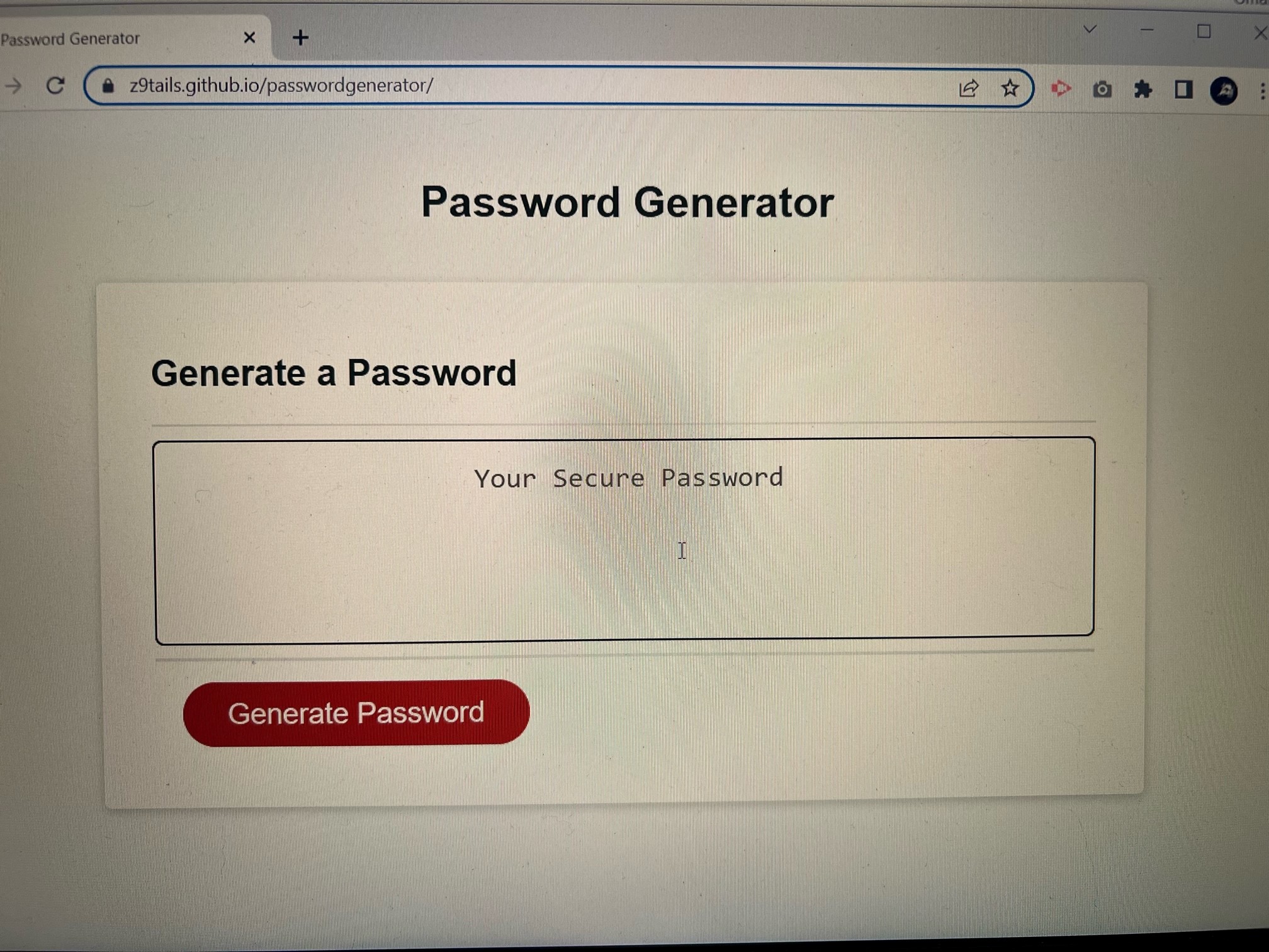 GitHub - Z9tails/passwordgenerator: 'non' secure password generator