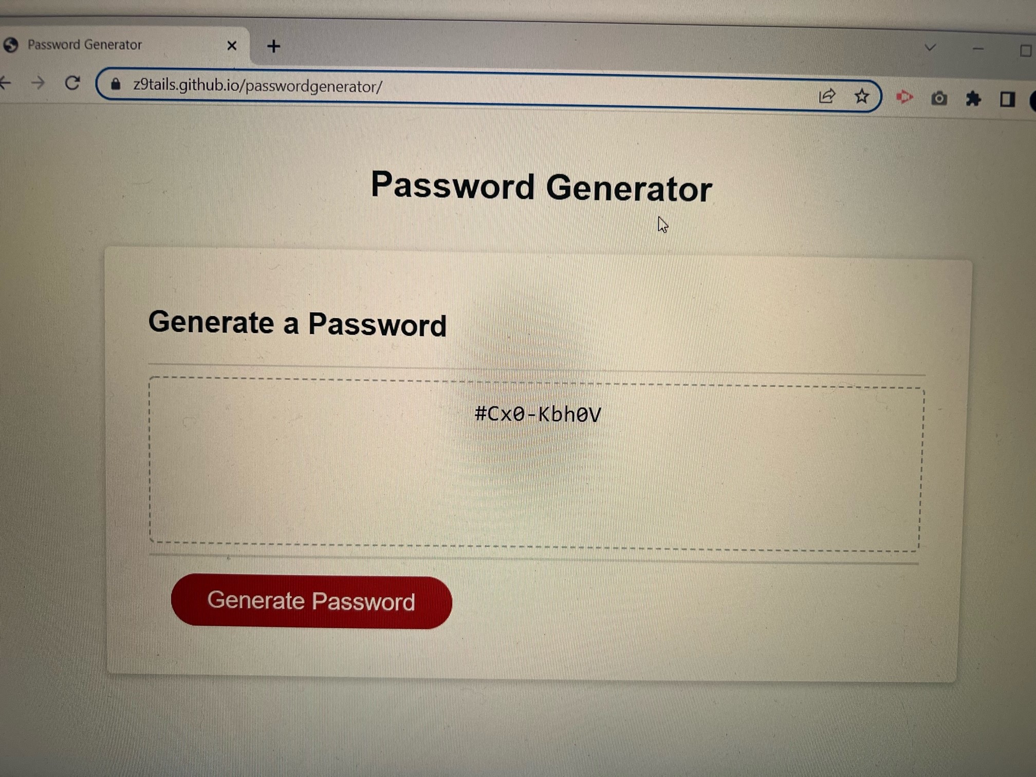 GitHub - Z9tails/passwordgenerator: 'non' secure password generator