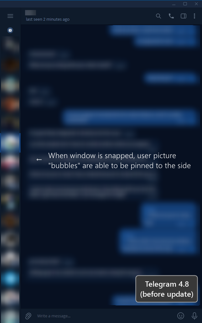Changed behavior when using Windows 11 snap · Issue #26667 · telegramdesktop/tdesktop · GitHub