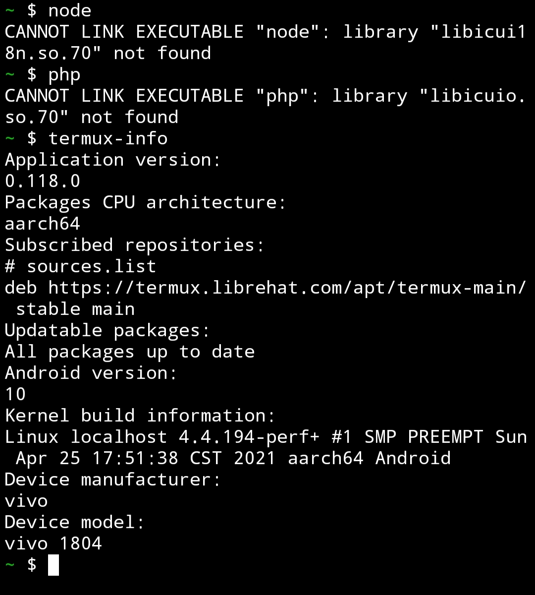 [Bug]: Cant install nodejs · Issue #9996 · termux/termux-packages · GitHub