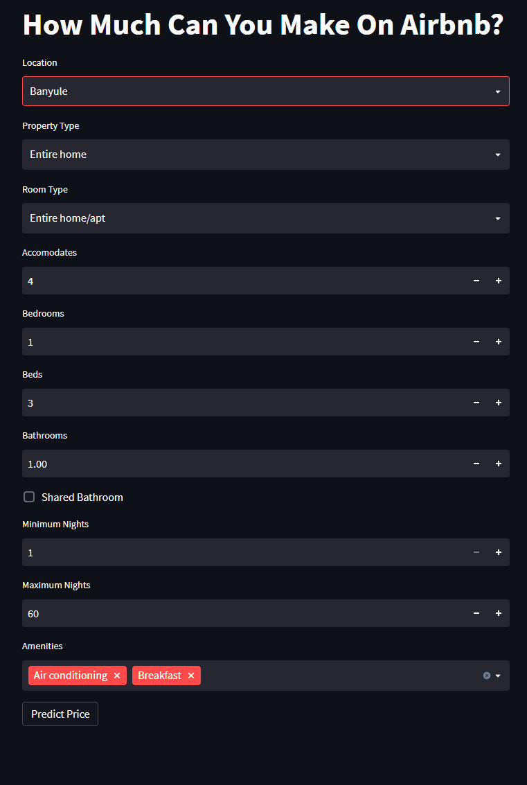 GitHub - just4jc/airbnb_steamlit: Streamlit app that predicts the price of airbnb listings.
