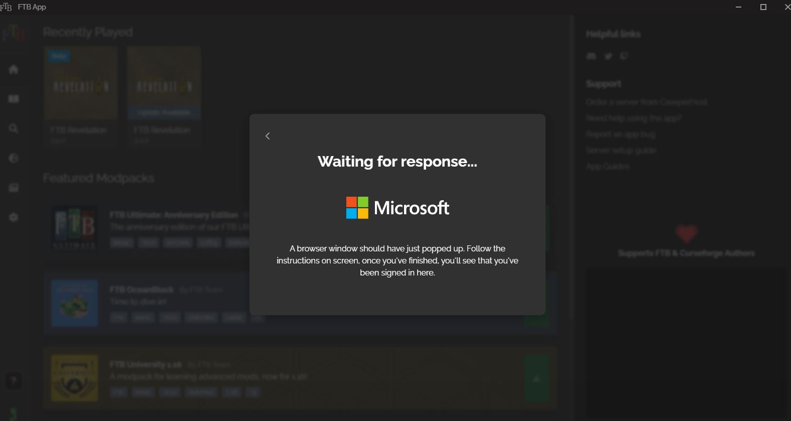 [Bug]: Launch problem / Connection problem · Issue #482 · FTBTeam/FTB-App · GitHub