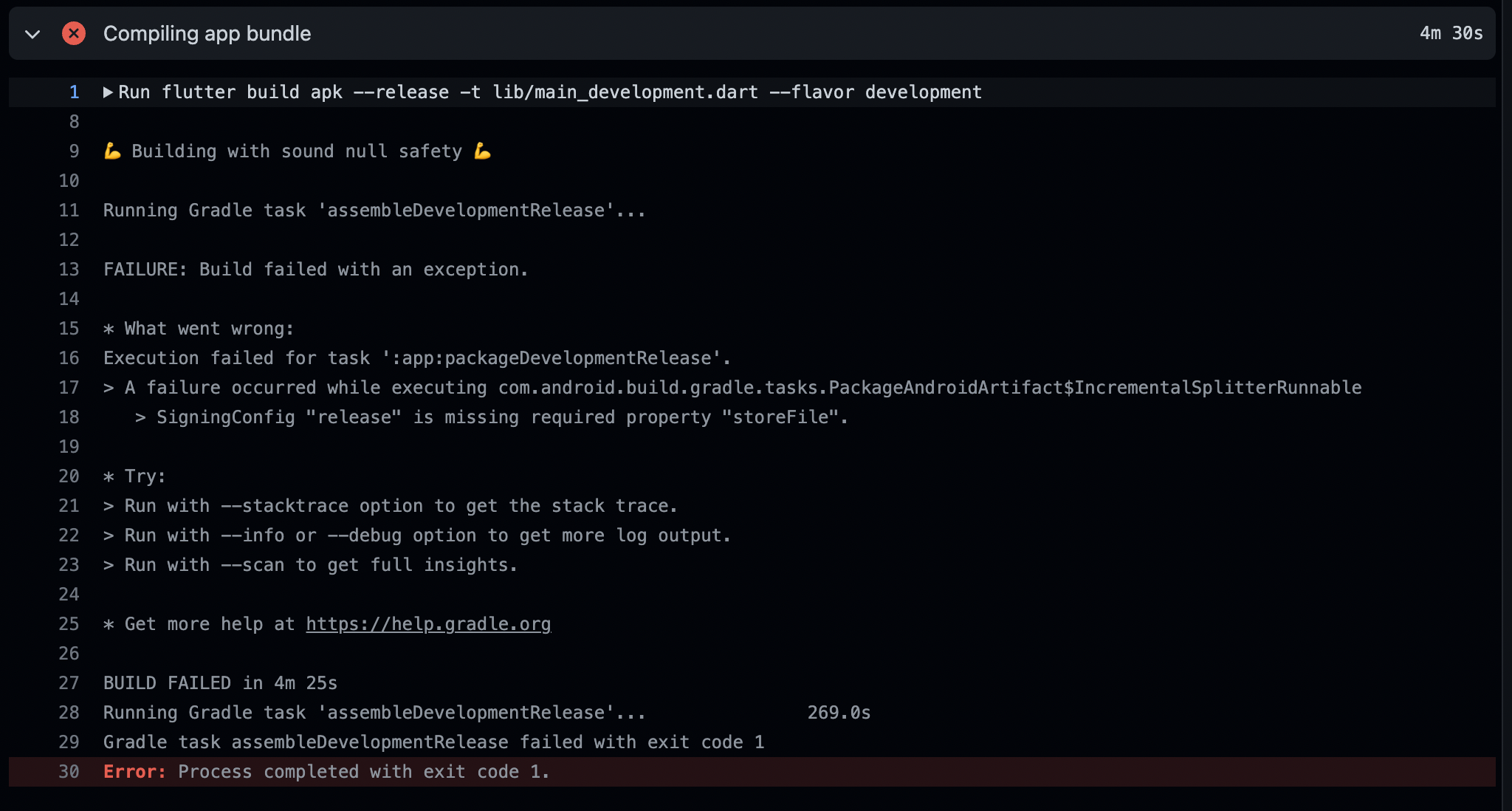Cicd Release Flavor Build Error But Working Fine On Local Machine · Issue 110685 · Flutter