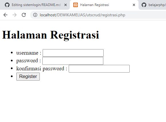 GitHub - Dewikameliashifa/sistemlogin: belajar login menggunakan php