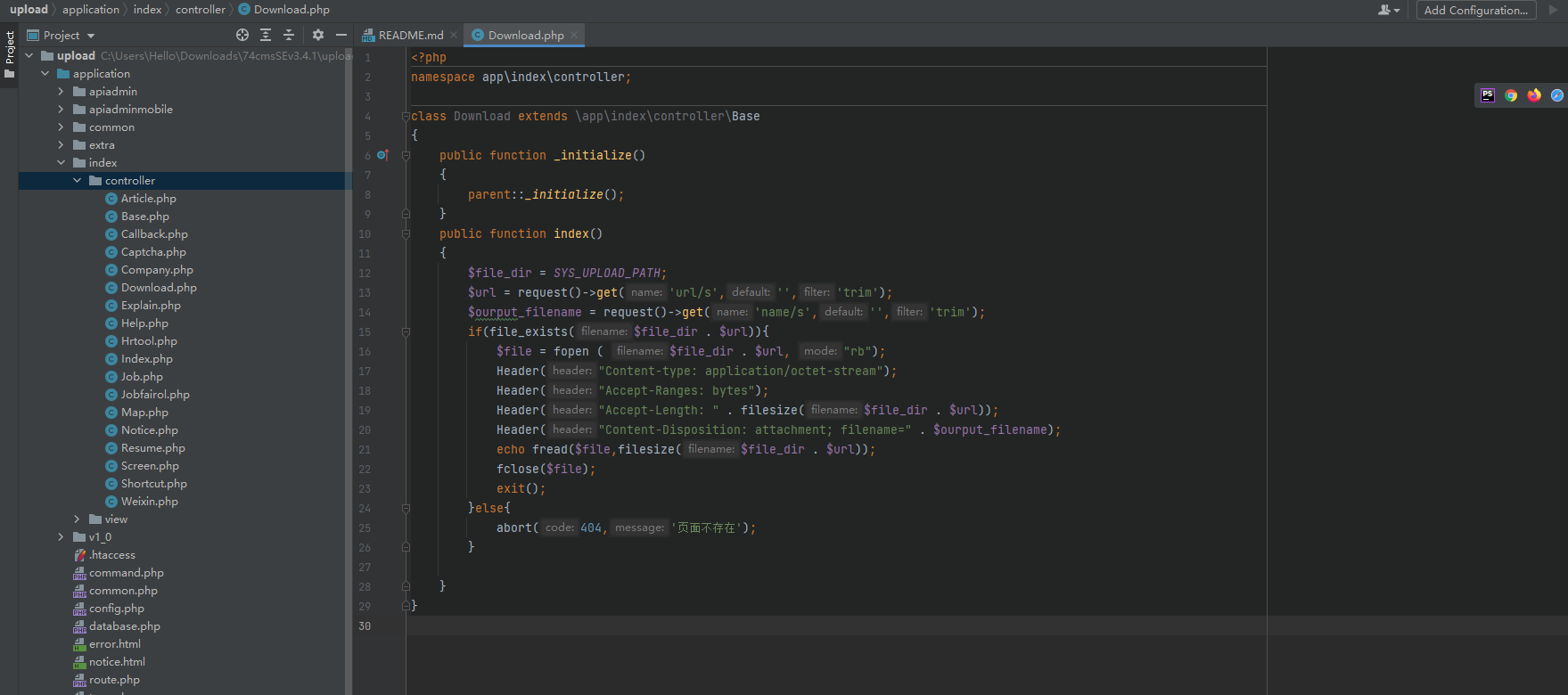 【CVE-2022-26271】:74cmsSEv3.4.1 Arbitrary File Read Vulnerability ...
