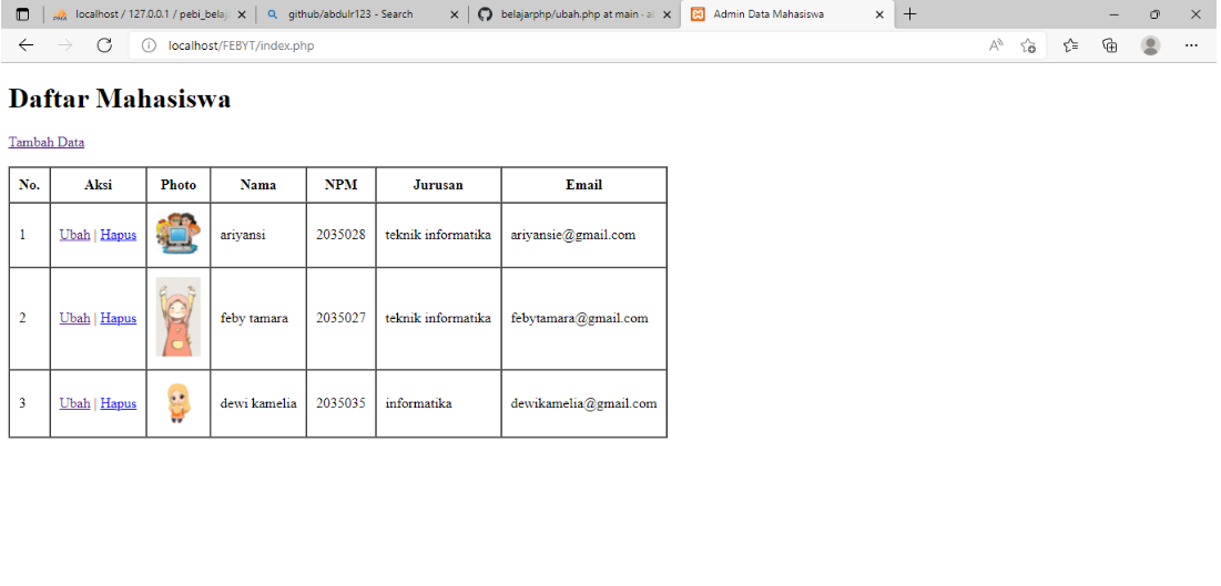 GitHub - TAMARAFEBY/UTS_CRUD