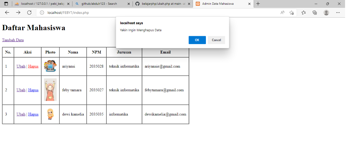 GitHub - TAMARAFEBY/UTS_CRUD