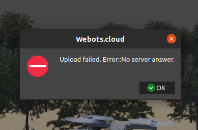 Bug during sharing to webots.cloud · Issue #4442 · cyberbotics/webots · GitHub