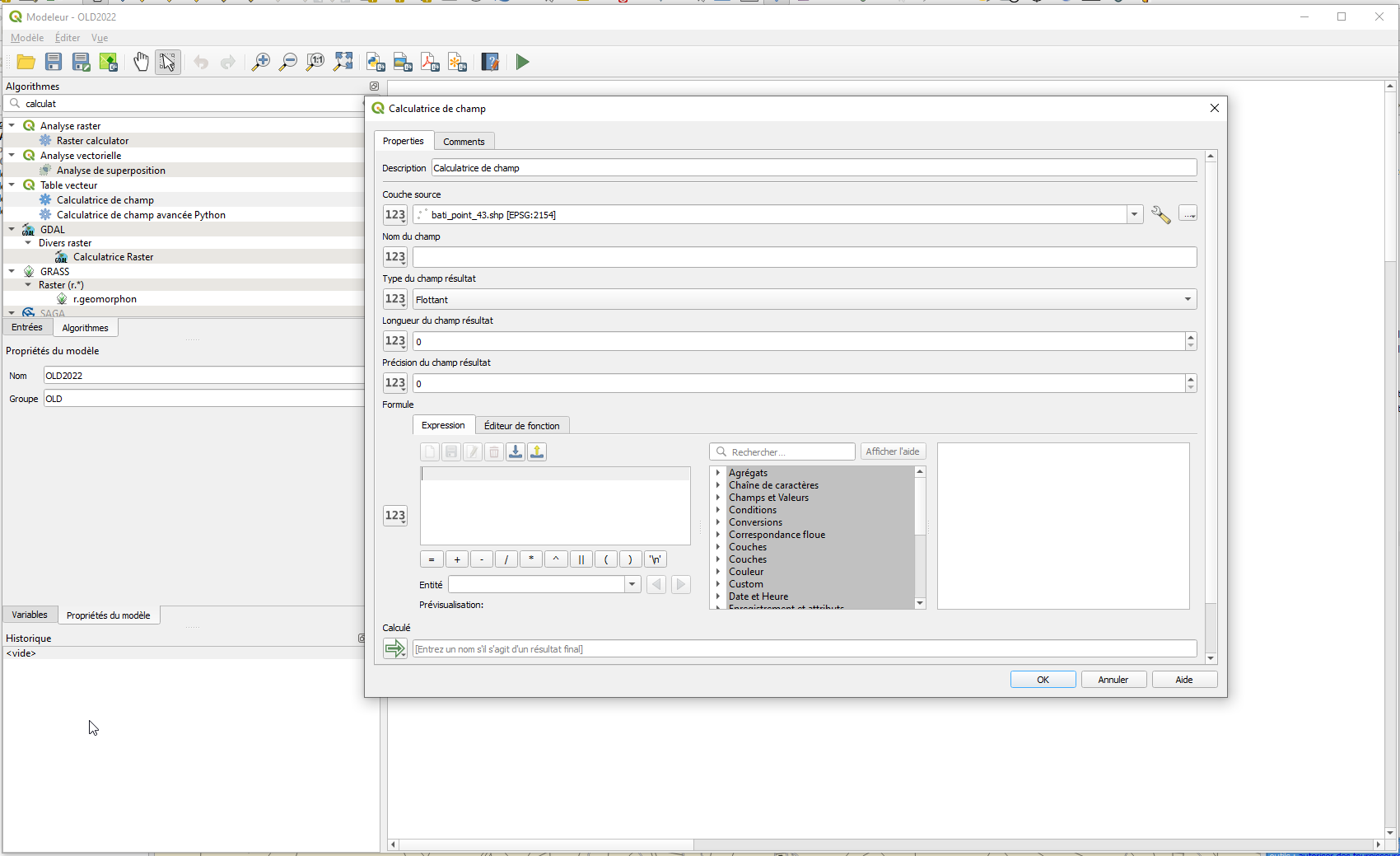 Option To Update Field Missing In Field Calculator In Modeller · Issue
