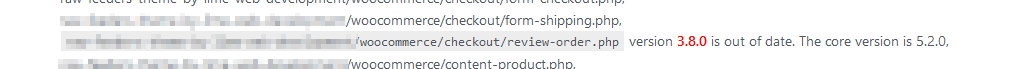 Incorrect "Your theme contains outdated copies of some WooCommerce ...