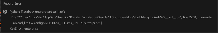 Error when exporting model · Issue #103 · sketchfab/blender-plugin · GitHub